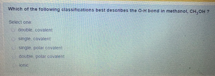 Solved Which of the following classifications best describes | Chegg.com