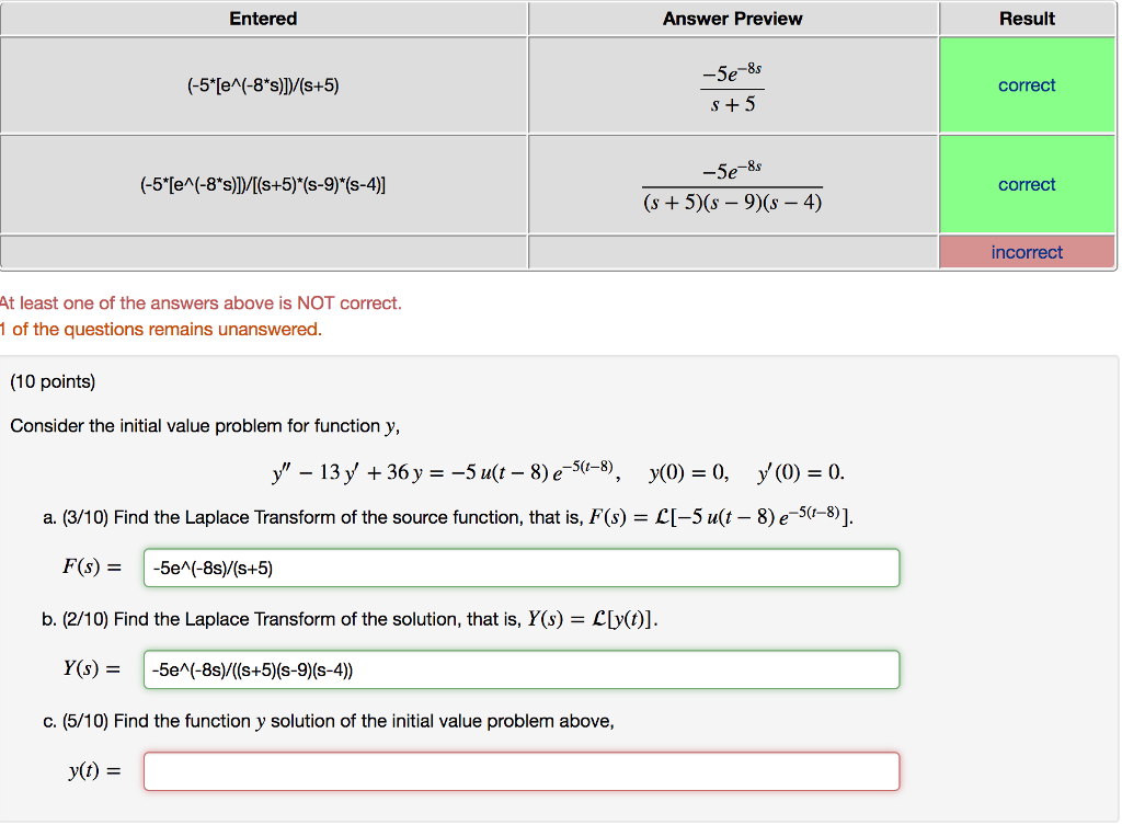 Solved Find The Function Y Solution Of The Initial Value 4947