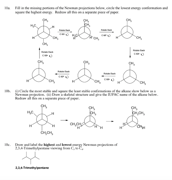 Solved 10a. Fill in the missing portions of the Newman | Chegg.com