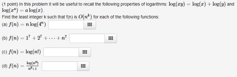 Solved 1 point) In this problem it will be useful to recall | Chegg.com