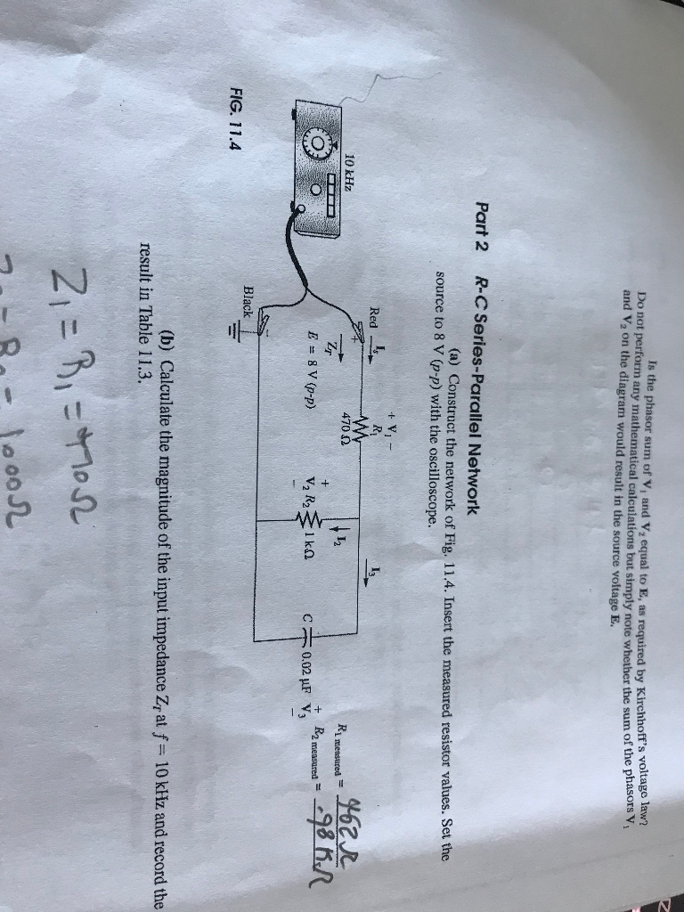 Solved Part 3 R-L-C Series-Parallel Network (a) Construct | Chegg.com Solved Part 3 R-L-C Series-Parallel Network (a) Construct | Chegg.com