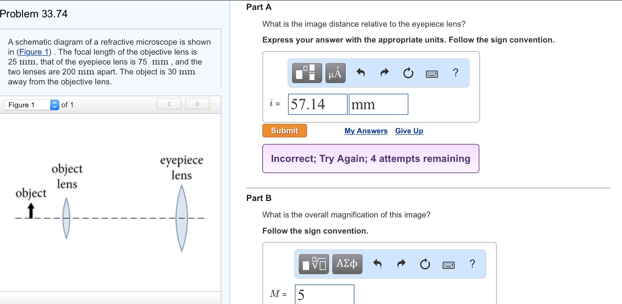 Solved A schematic diagram of a refractive microscope is | Chegg.com