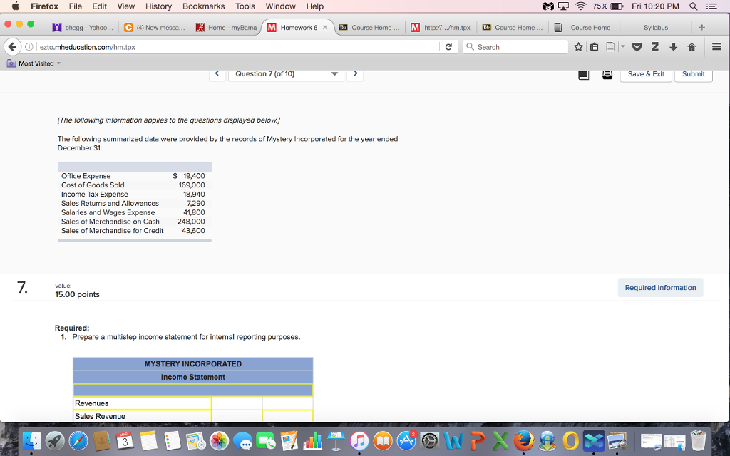Solved The following summarized data were provided by the | Chegg.com