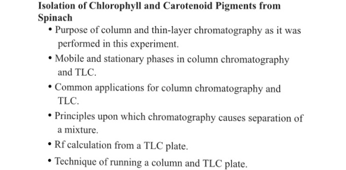 Solved Purpose of column and thin-layer chromatography as it | Chegg.com