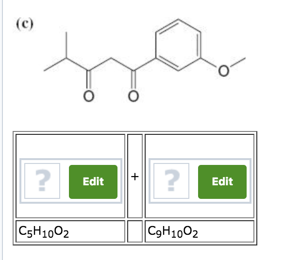 Solved Edit Edit C5H1002 C9H1002 | Chegg.com