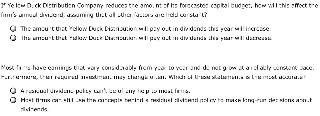Solved 4. The residual dividend model The residual dividend | Chegg.com Solved 4. The residual dividend model The residual dividend | Chegg.com