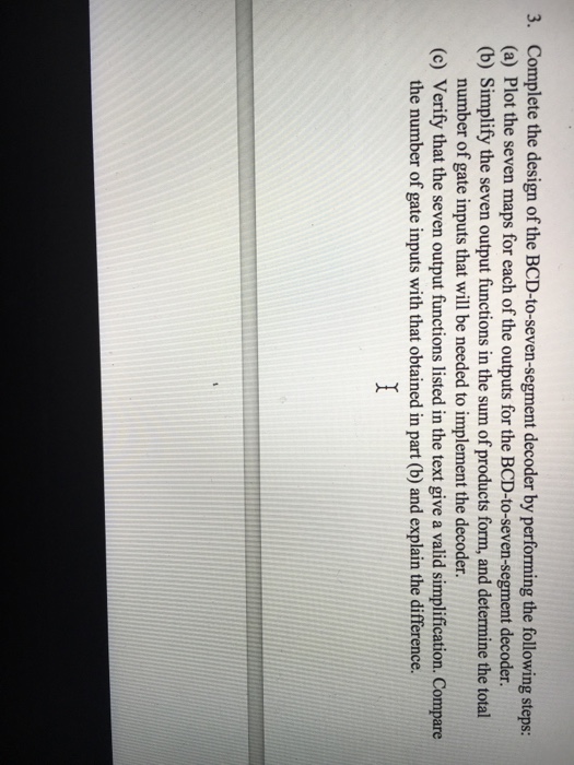 Solved Complete the design of the BCD-to-seven-segment | Chegg.com