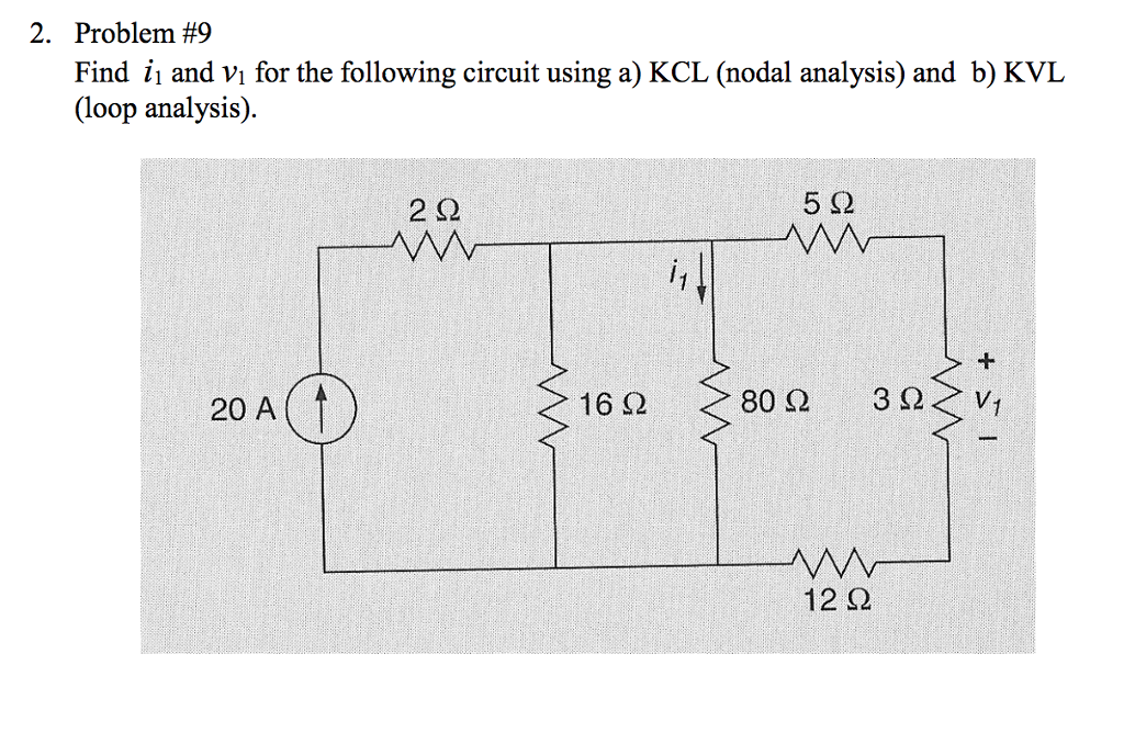 Solved Find i_1 and v_1 for the following circuit using a) | Chegg.com