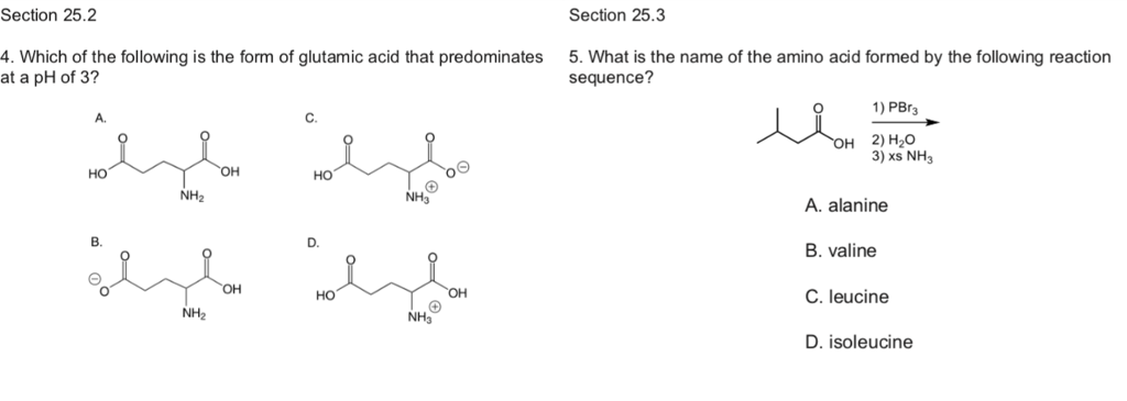 Solved Section 25.2 1. The Fischer projection of isoleucine | Chegg.com