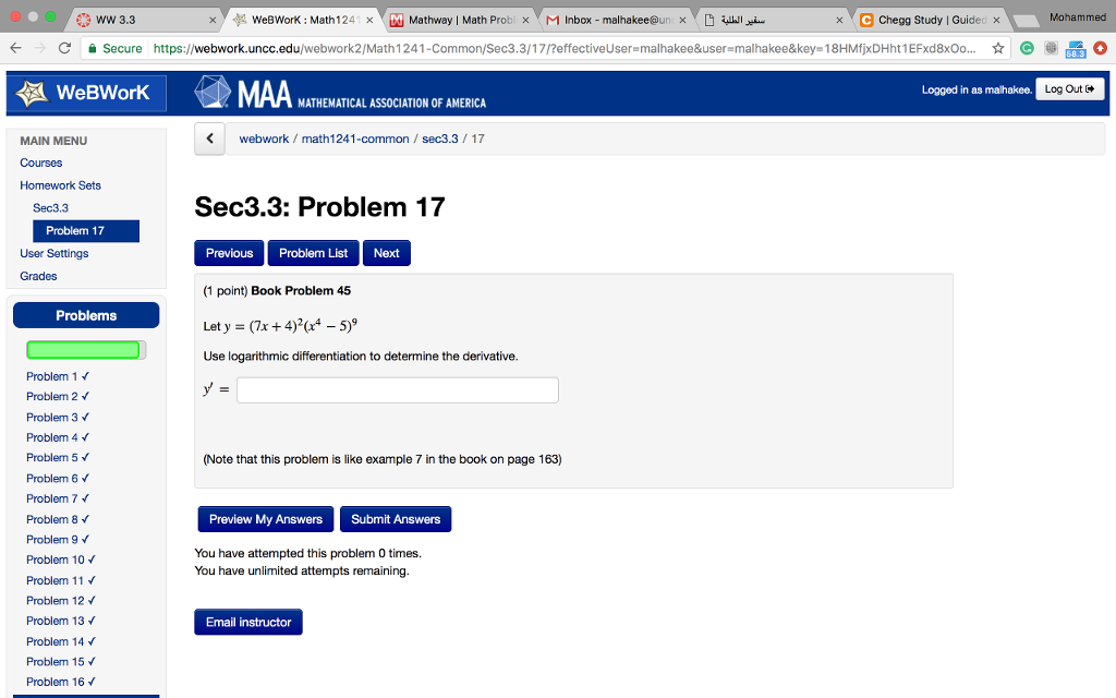 Solved ww 3.3 Ш Mathway! Math Prob 9LLIzin xCChegg Study | | Chegg.com