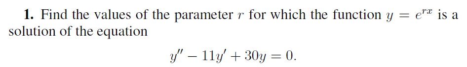 Solved Find the values of the parameter r for which the | Chegg.com