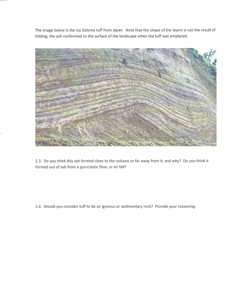 Solved Activity 2: Tuff Tuff is a rock made from primarily | Chegg.com