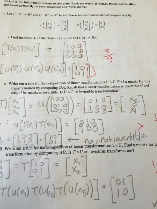 Solved Let T: R^2 rightarrow R^3 and U: R^3 rightarrow R^2 | Chegg.com