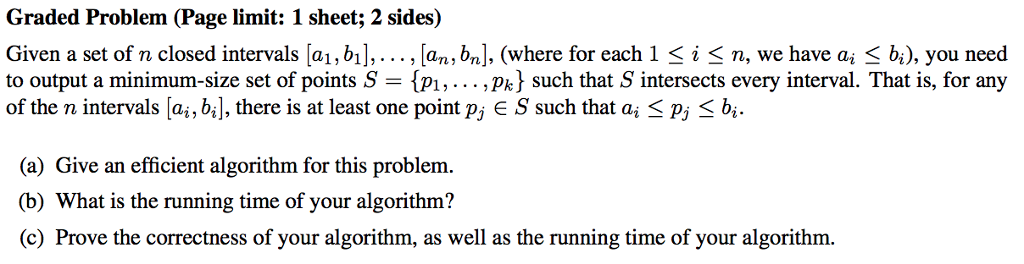 Solved Graded Problem (Page limit: 1 sheet; 2 sides) Given a | Chegg.com