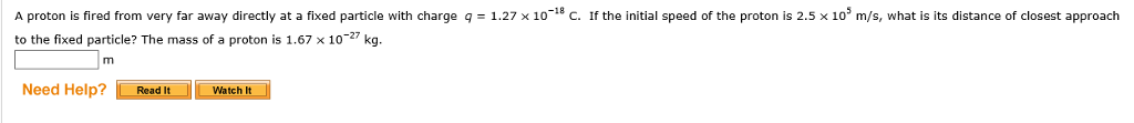 Solved A proton is fired from very far away directly at a | Chegg.com