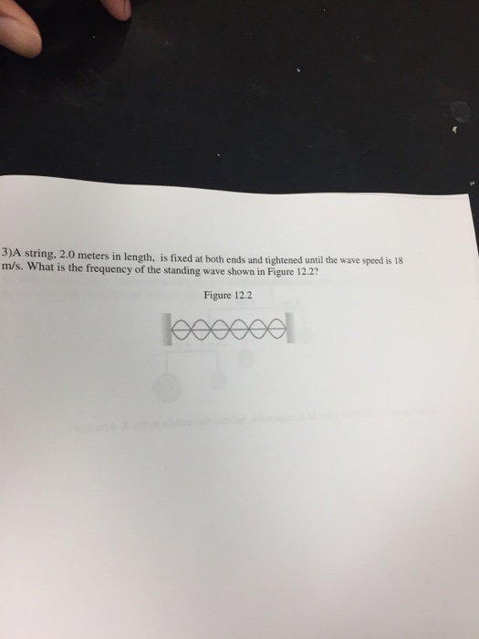 Solved A string, 2.0 meters in length, is fixed at both ends | Chegg.com