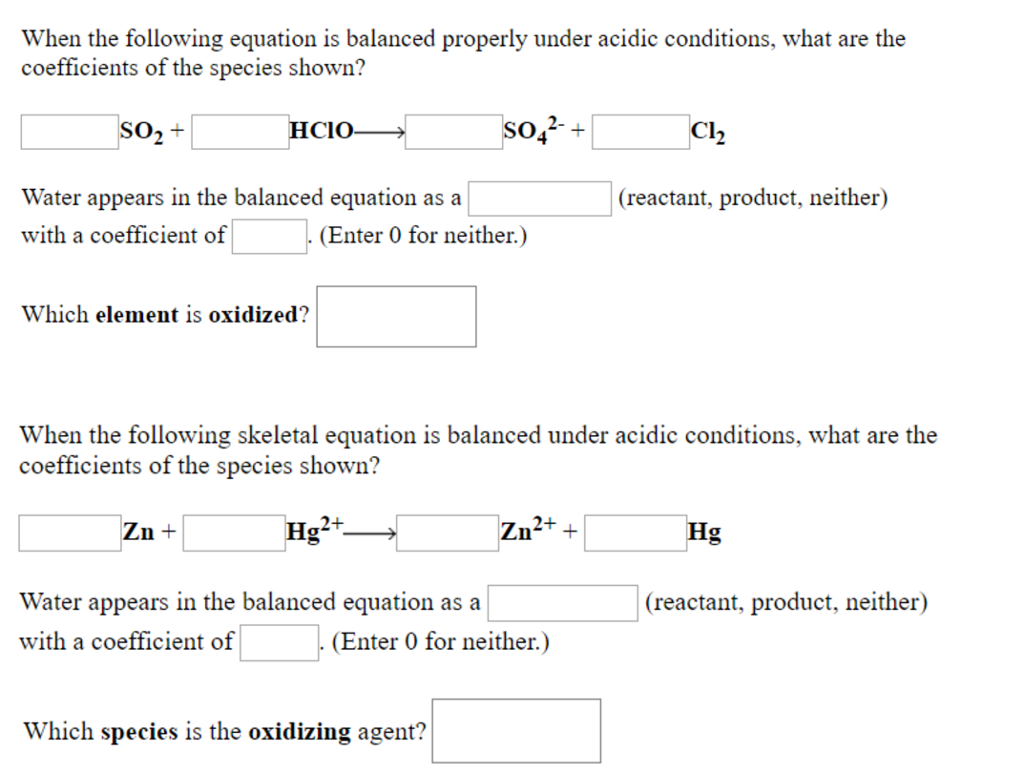 Solved When The Following Equation Is Balanced Properly