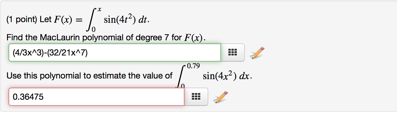 Solved Let F(x) = integral_0^x sin(4t^2) dt. Find the | Chegg.com