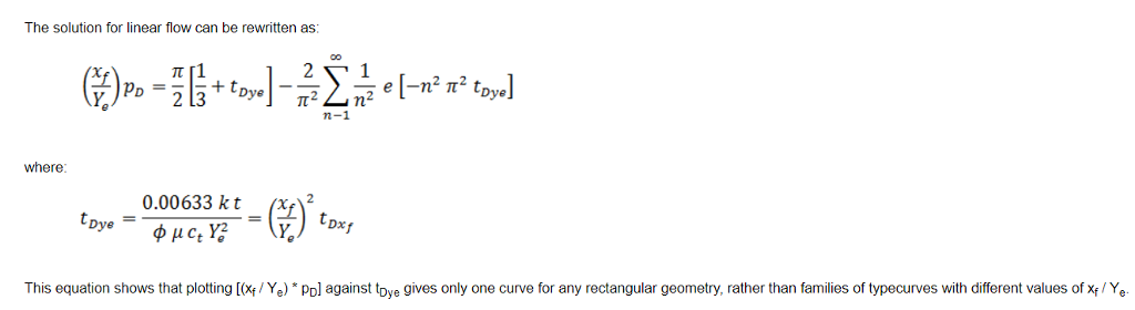 Solved From Wattenbarger Governing equation i would like to | Chegg.com