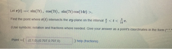 Solved Let r(t) Find | Chegg.com