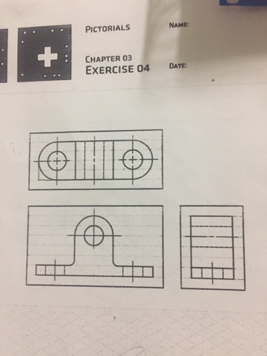 Solved Given the orthographic views, create an isometric | Chegg.com
