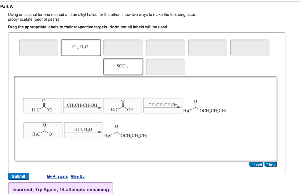 Solved Using an alcohol for one method and an alkyl halide | Chegg.com