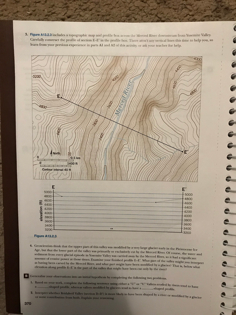 Mountain Glaciers and Glacial Landforms Activity 13.2 | Chegg.com