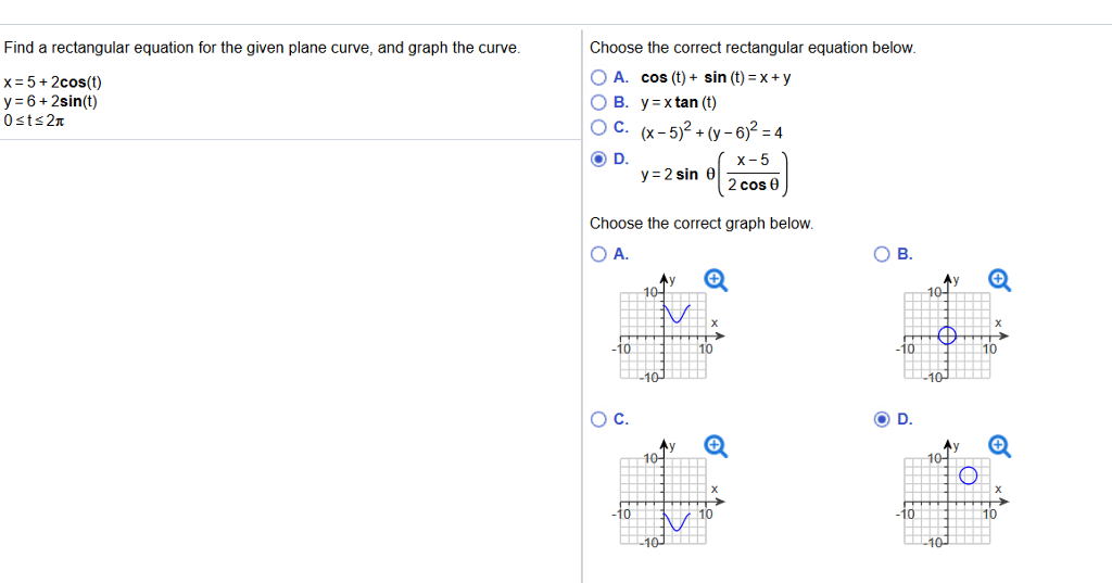 Solved Find a rectangular equation for the given plane | Chegg.com