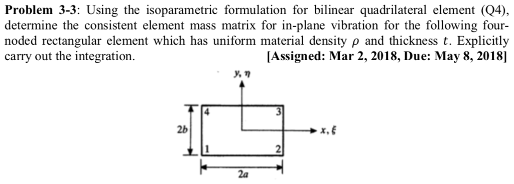 Using the isoparametric formulation for bilinear | Chegg.com
