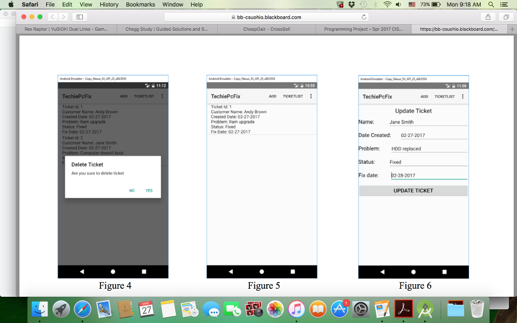 Create new ticket activity - Android Studio Can | Chegg.com