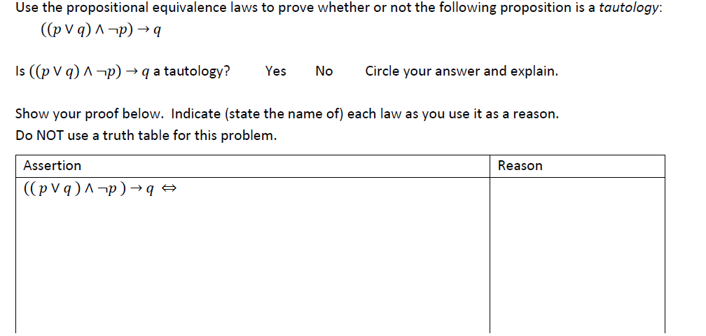 Solved Use the propositional equivalence laws to prove | Chegg.com