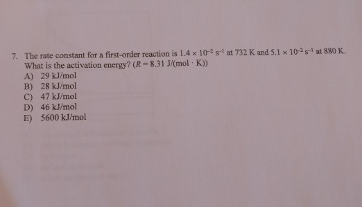 Solved 7. The rate constant for a first-order reaction is | Chegg.com