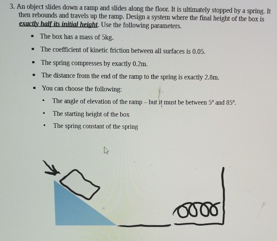 Solved 3. An object slides down a ramp and slides along the | Chegg.com