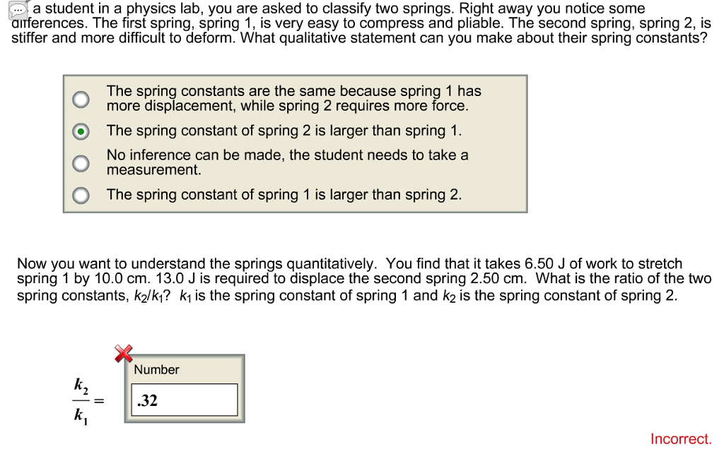 Solved A student in a physics lab, you are asked to classify | Chegg.com