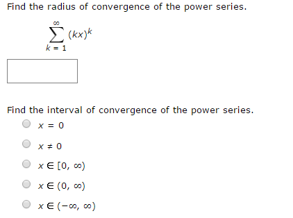 Solved Find the radius of convergence of the power series. | Chegg.com