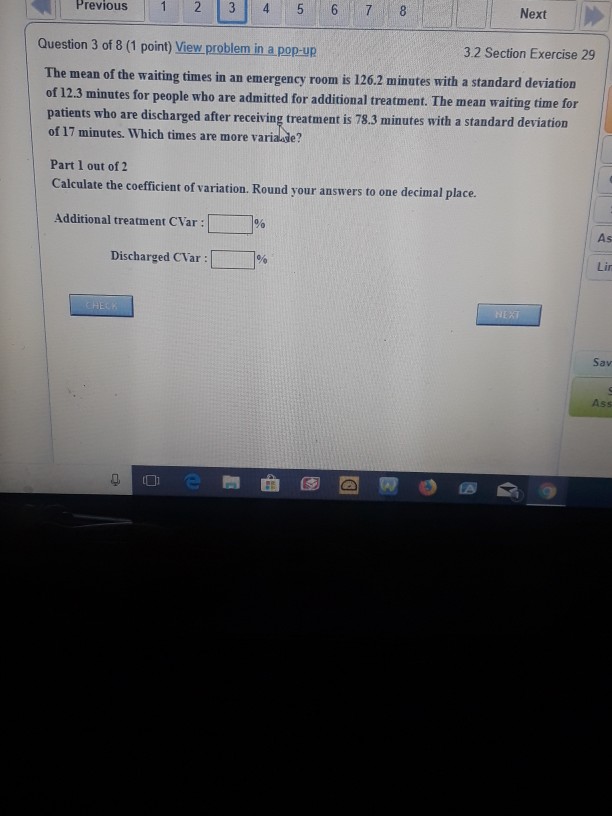 Solved Previous123 45 67 8 Next Question 3 of 8 (1 point) | Chegg.com