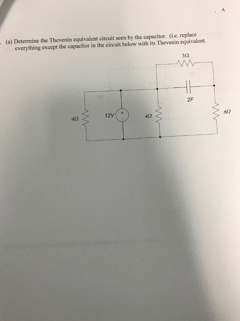 Solved (a) Determine the Thevenin equivalent circuit seen by | Chegg.com
