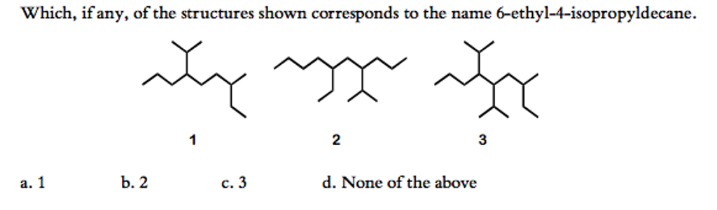 Solved which, if any, of the structures shown corresponds to | Chegg.com
