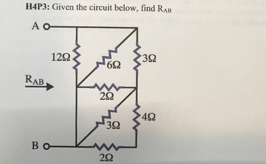 Solved Given the circuit below, find R_AB | Chegg.com