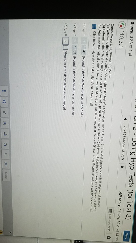 Solved alt 2-Doing Hyp Tests (for Test 3) E ] HW Score: | Chegg.com