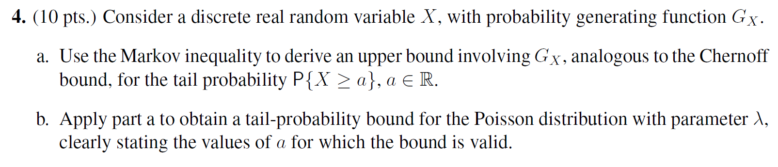 Consider a discrete real random variable X, with | Chegg.com