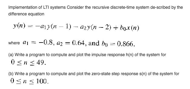 Solved MATLAB need for n in the range for both the impulse | Chegg.com