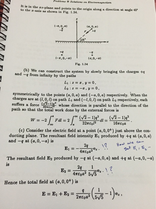 Solved It is in the xz-plane and points to the origin along | Chegg.com