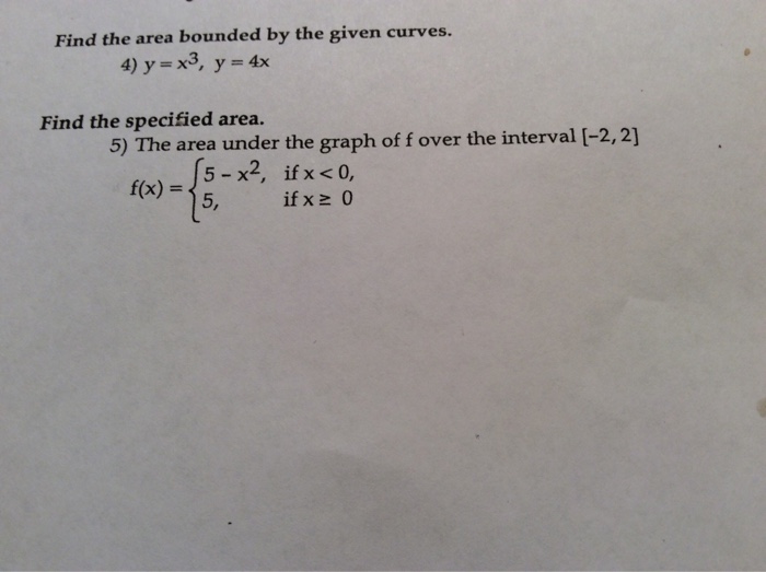 Solved Find the area bounded by the given curves. y = x^3, | Chegg.com