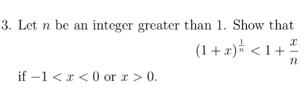 3. Let n be an integer greater than 1. Show that | Chegg.com