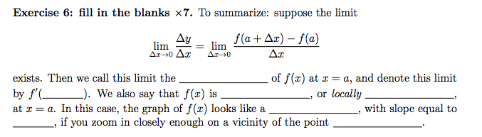 Solved To summarize: suppose the limit lim_delta x | Chegg.com