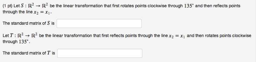 Solved Let S : R2 rightarrow R2 be the linear transformation | Chegg.com