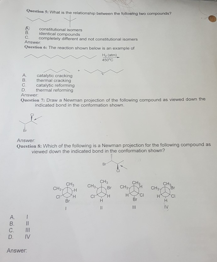 Solved Question 5 What Is The Relation Ship Between The