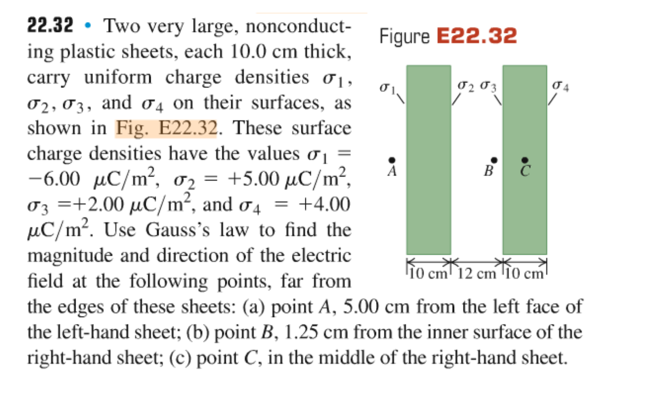 Solved Two very large, nonconducting plastic sheets, each | Chegg.com