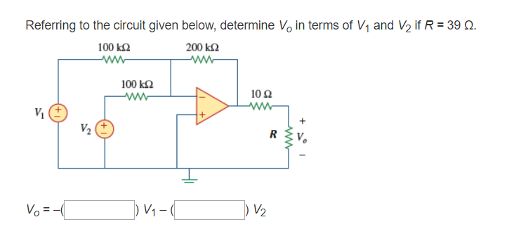 Solved Referring to the circuit given below, determine V0 in | Chegg.com